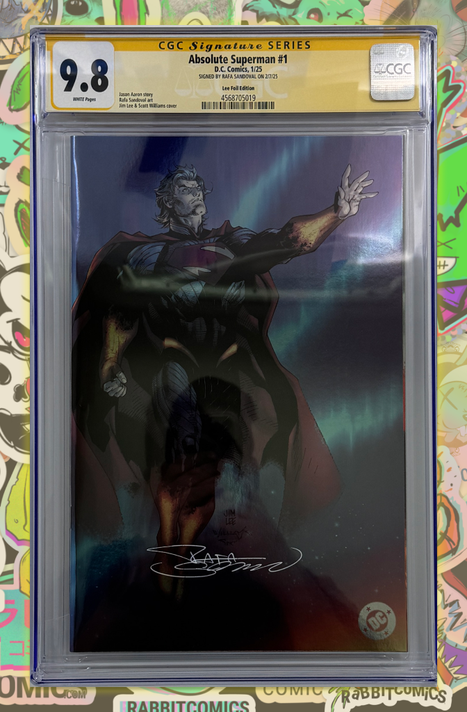 ABSOLUTE SUPERMAN #1 | JIM LEE FOIL VARIANT | SIGNED BY RAFA SANDOVAL ...