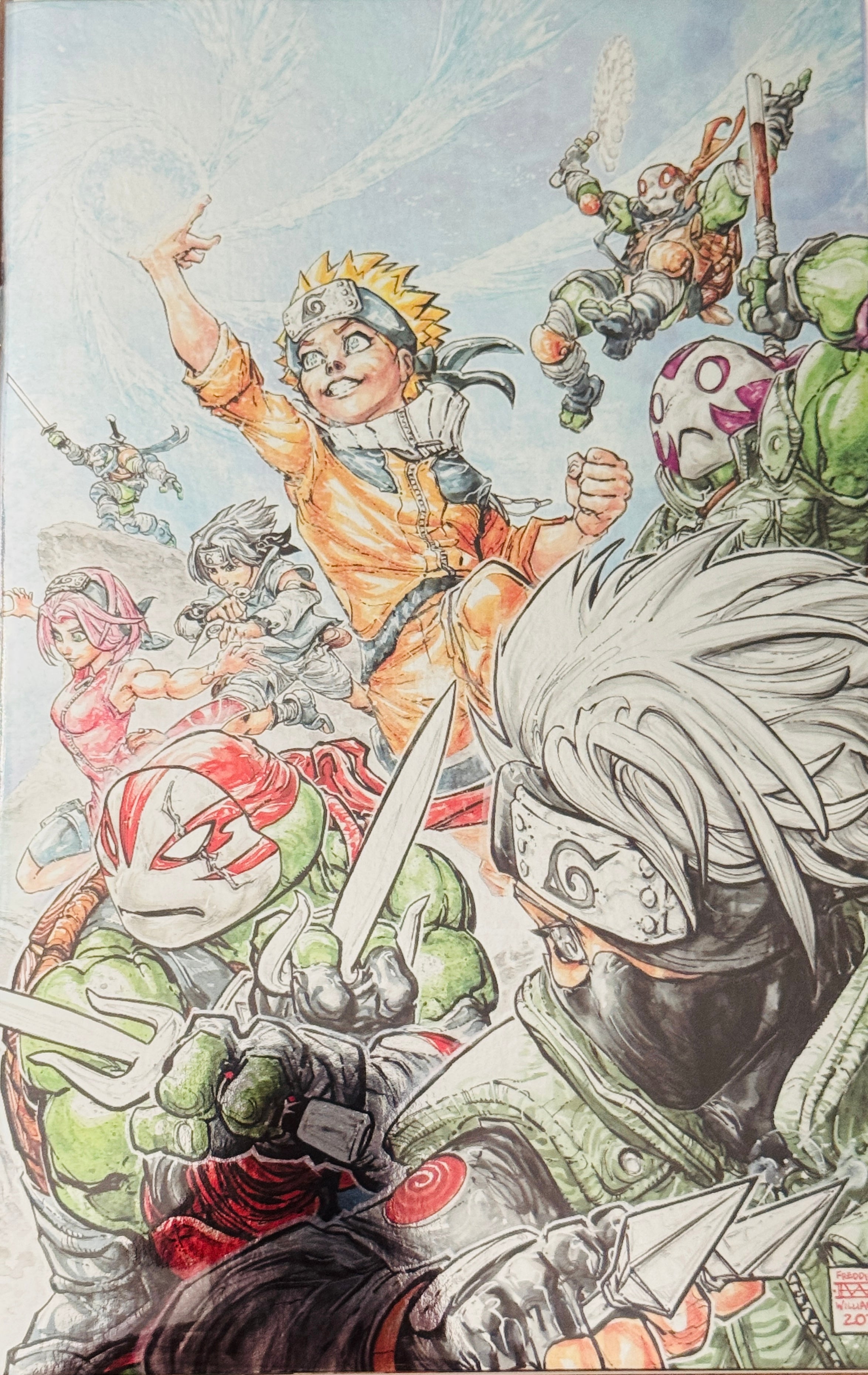 TEENAGE MUTANT NINJA TURTLES X NARUTO #2 MEGACON VIRGIN VARIANT ...